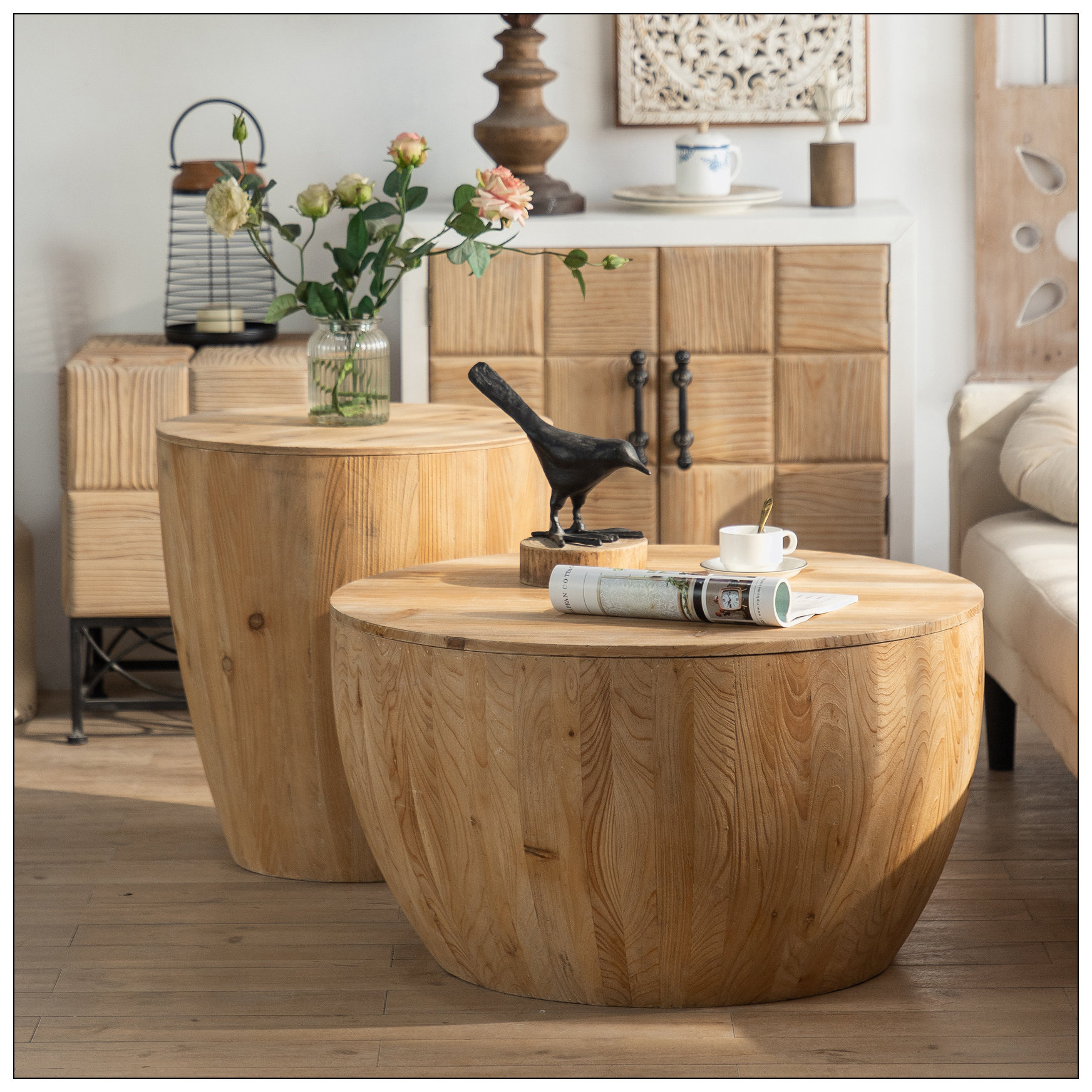 Loon Peak® Jerissa Solid Wood Top Coffee Table | Wayfair