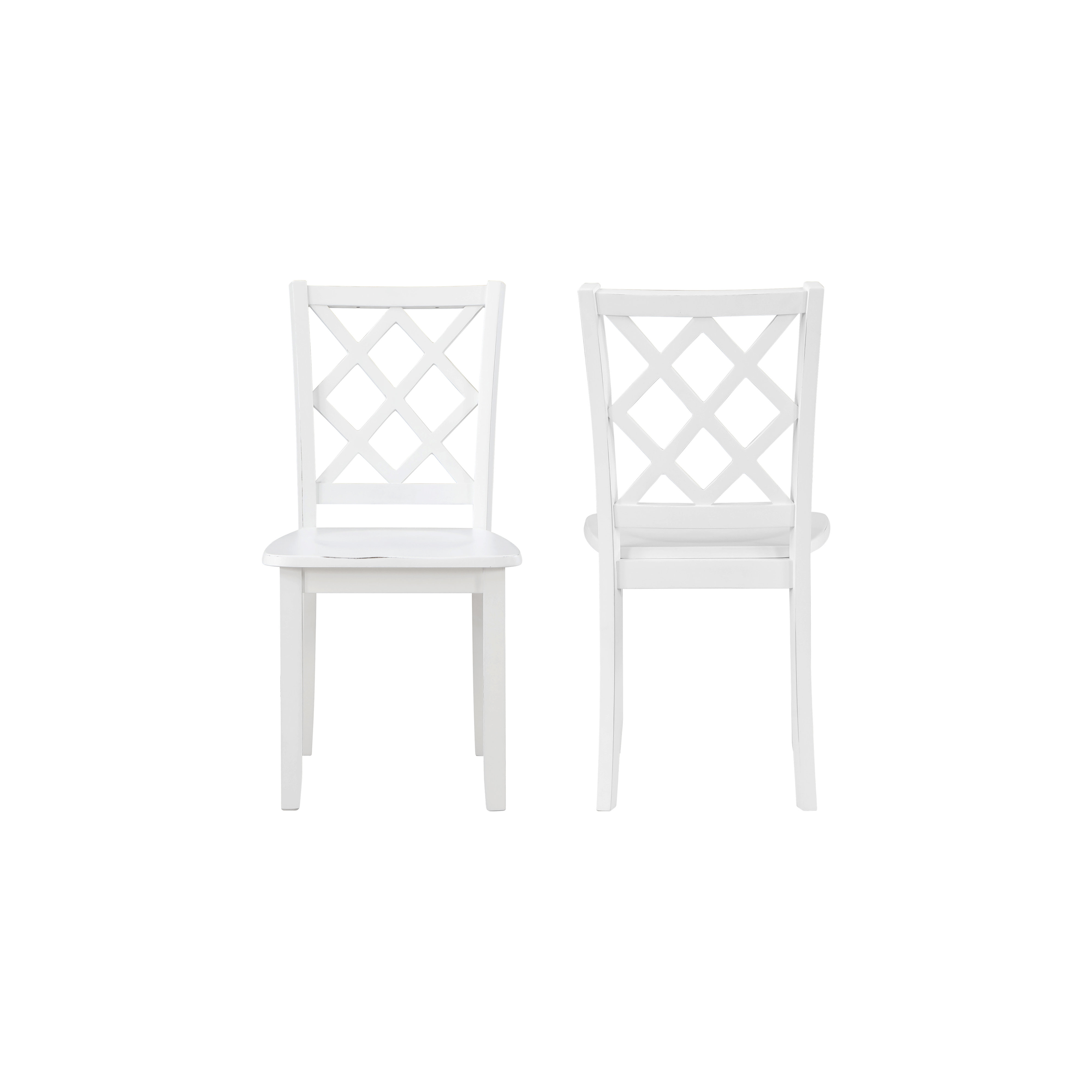 Winston Porter Kaisu Dining Solid Wood Cross Back Side Chair Dining ...