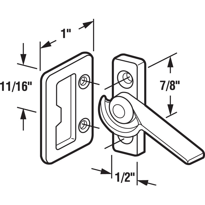 Prime-Line Sliding Window Left Hand Cam Latch, Zinc | Wayfair