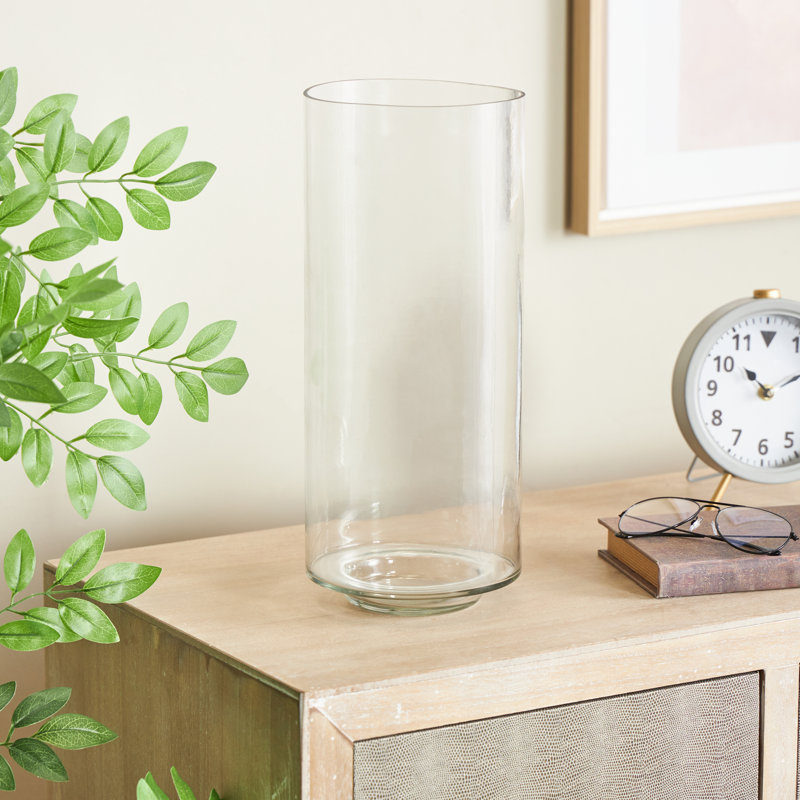 Birch Lane™ Perry Cole And Grey Glass Wide Vase | Wayfair