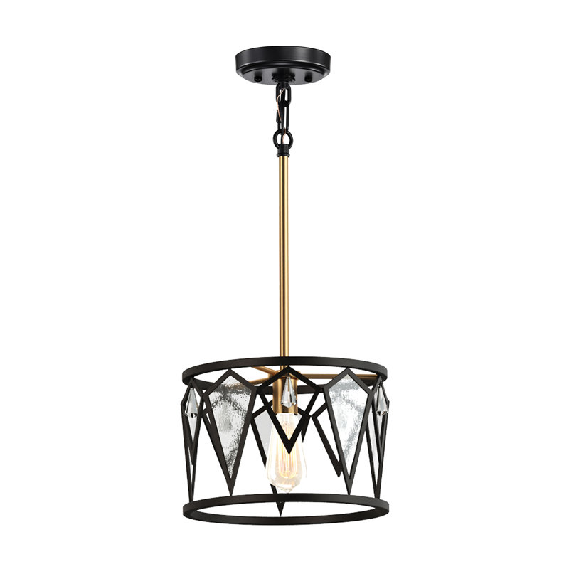 Mercer41 Ukari 1 - Light Matte Black Drum Pendant | Wayfair