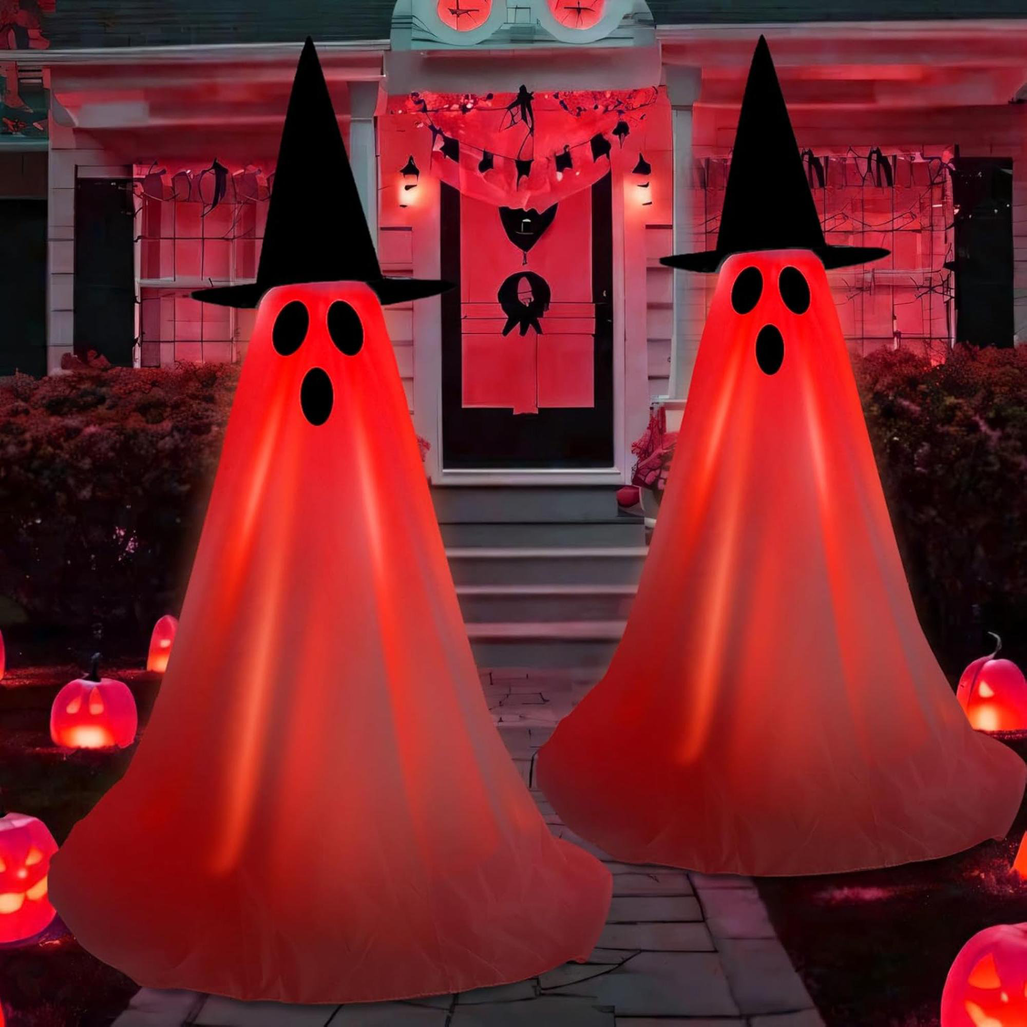 The Holiday Aisle® Halloween Light Up Ghost Kit - 2 Pack DIY Halloween ...