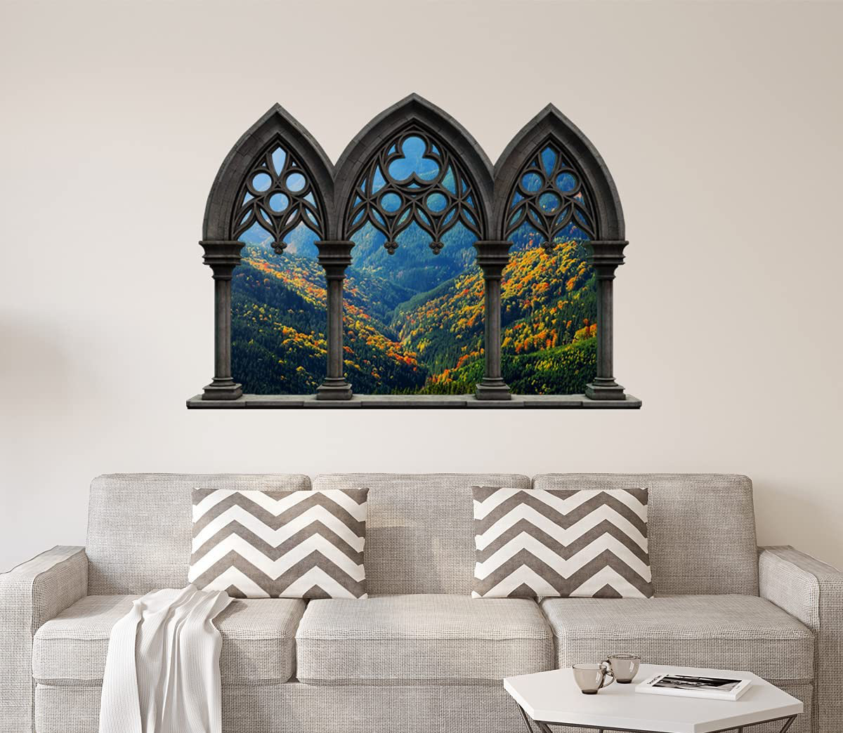 Loon Peak - Castle Window Decals For Walls Forest Home Decor Nature ...