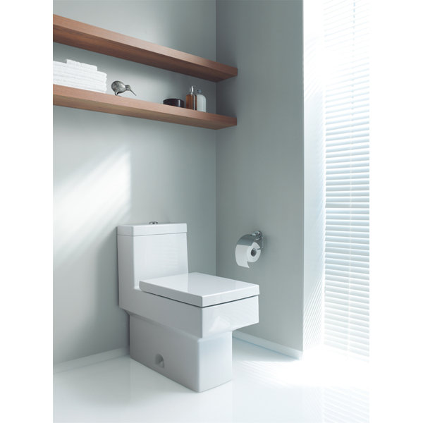 Duravit Vero 1.28 GPF (Water Efficient) Elongated One-Piece Toilet ...