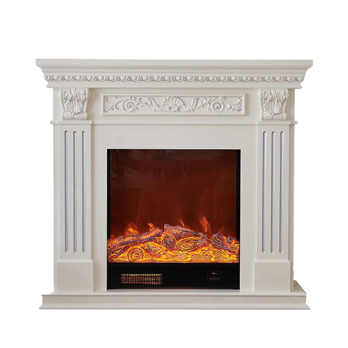 Bloomsbury Market European retro-style electric heating fireplace with ...