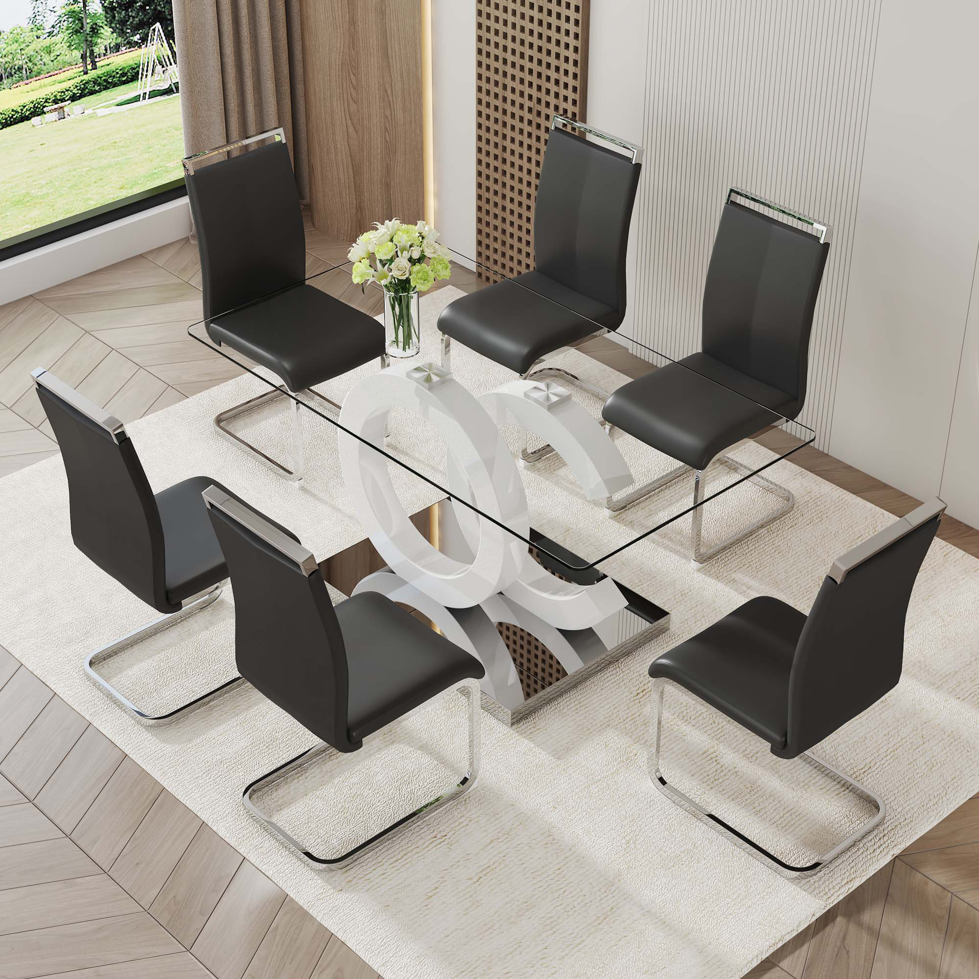 Ivy Bronx 7 Pc Dining Table Set | Wayfair
