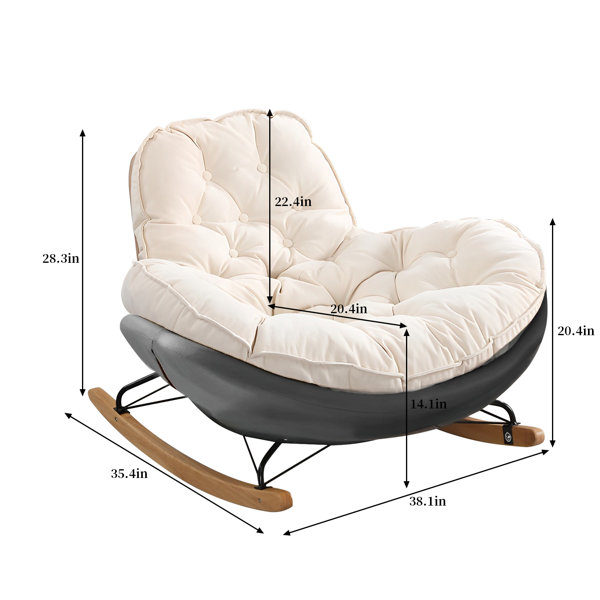 Everly Quinn Alvesta Upholstered Rocking Chair | Wayfair