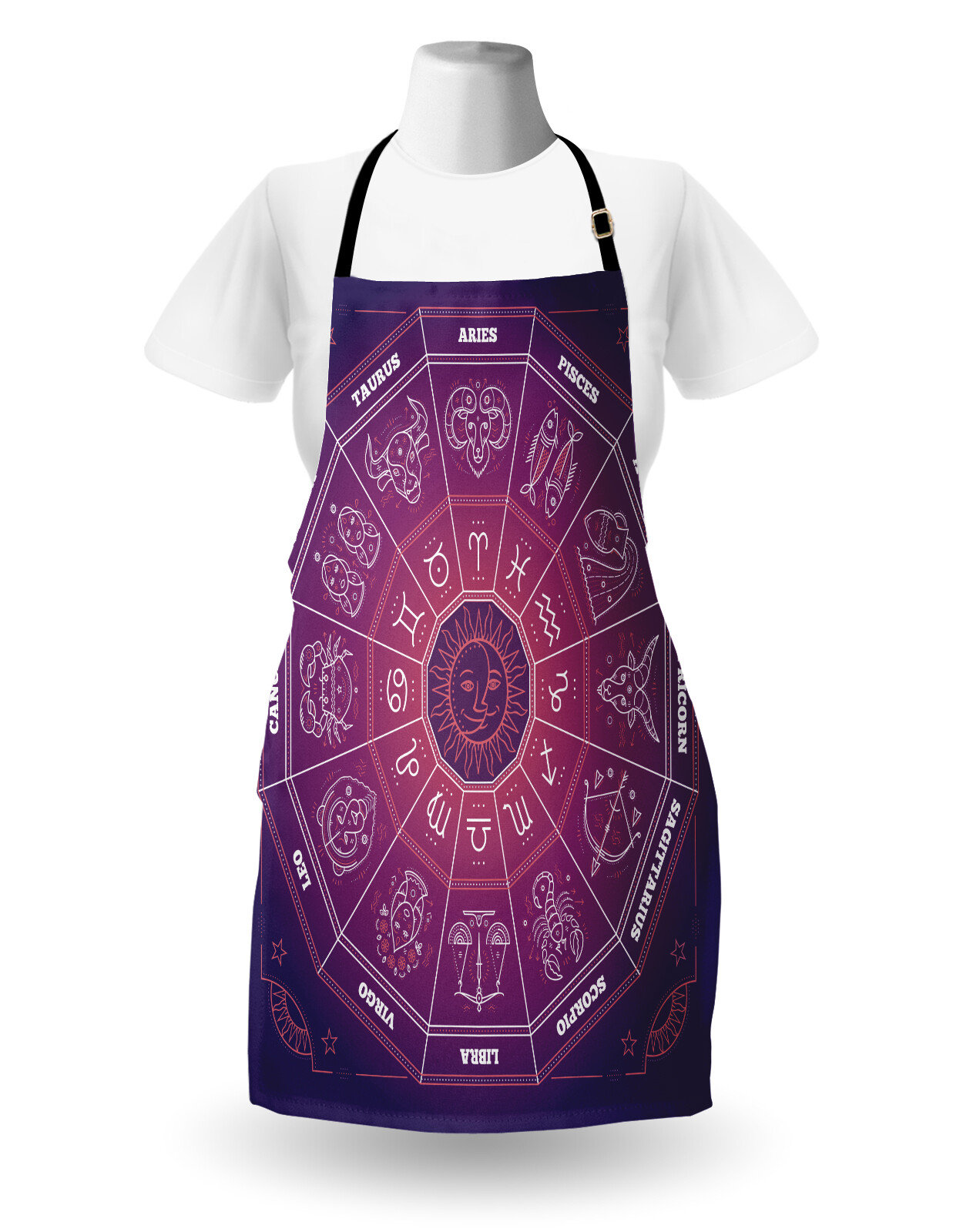 East Urban Home Purple Apron Unisex, Colorful Astrology Signs, Adult ...