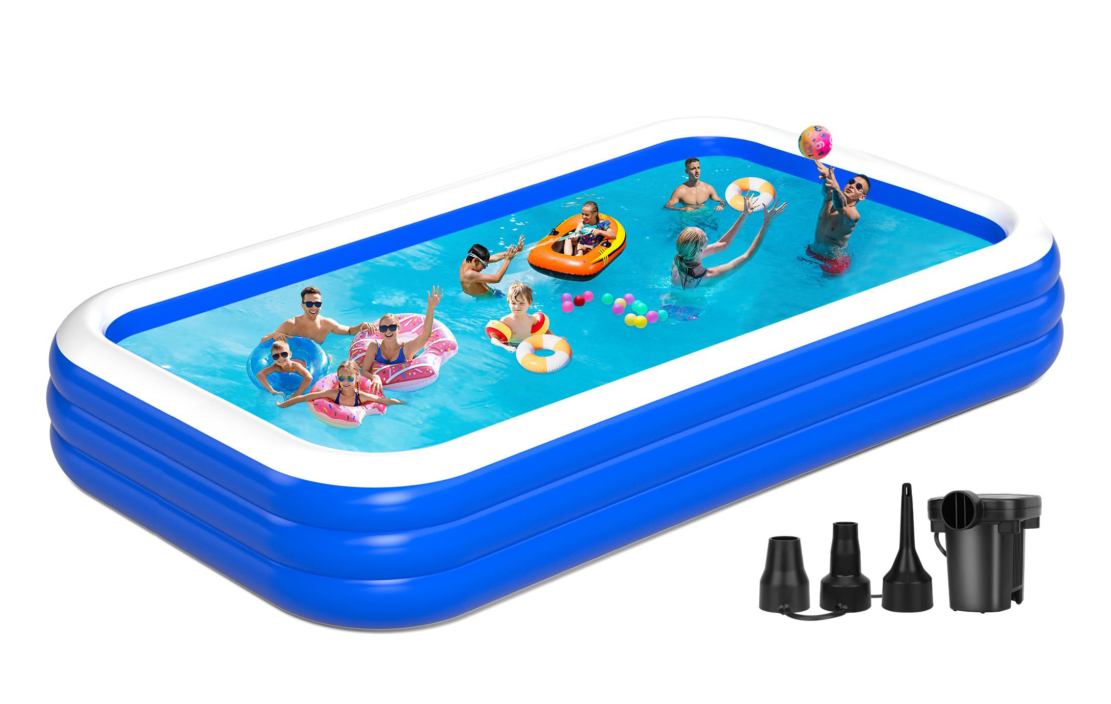 BOREJI Extra Large Inflatable Pool for Family | Wayfair