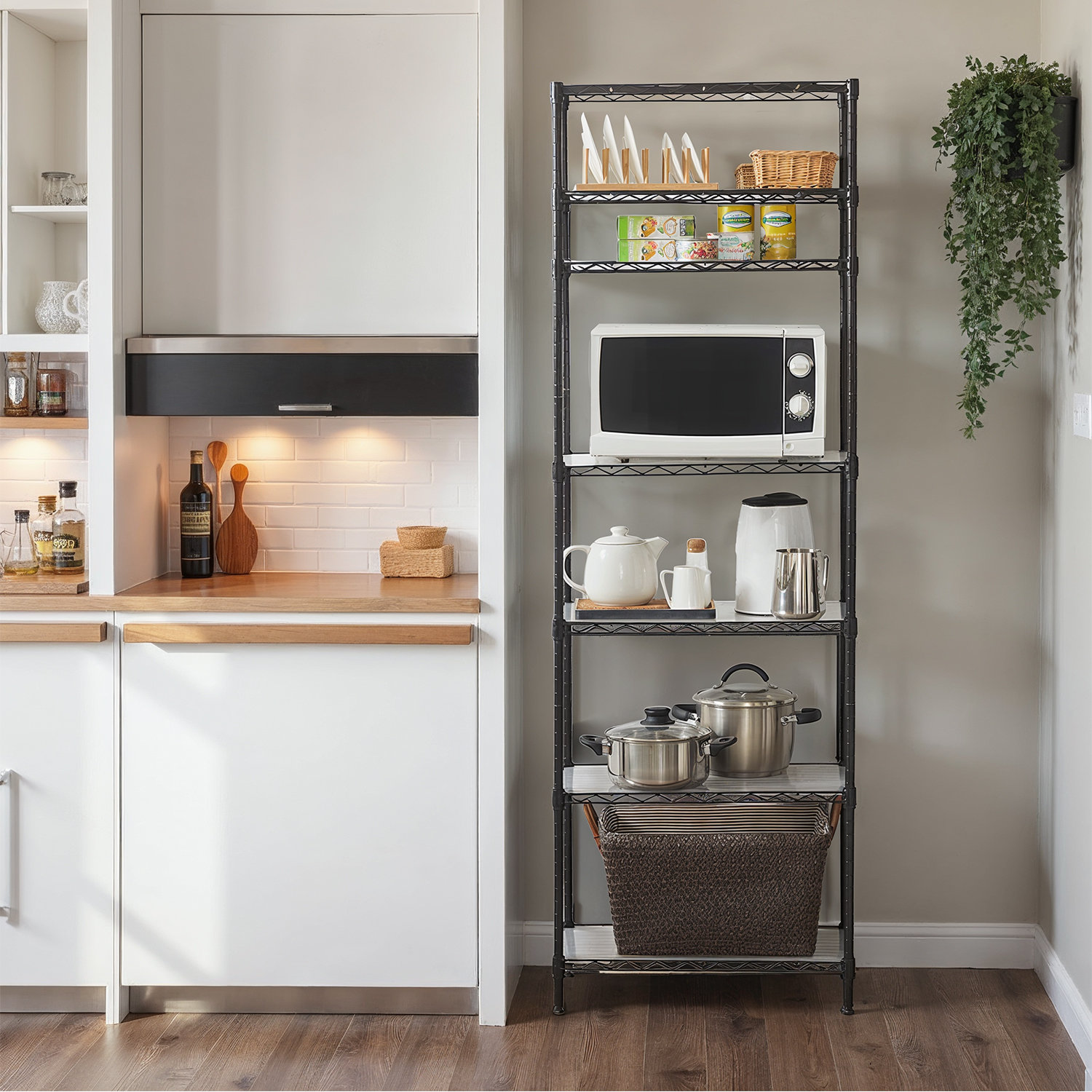 Rebrilliant 7-Tier Storage Shelves, Wire Shelving Unit, Kitchen Metal ...
