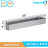 Amgood 36 In. Single Tier Stainless Steel Speed Rail Rack | Wayfair
