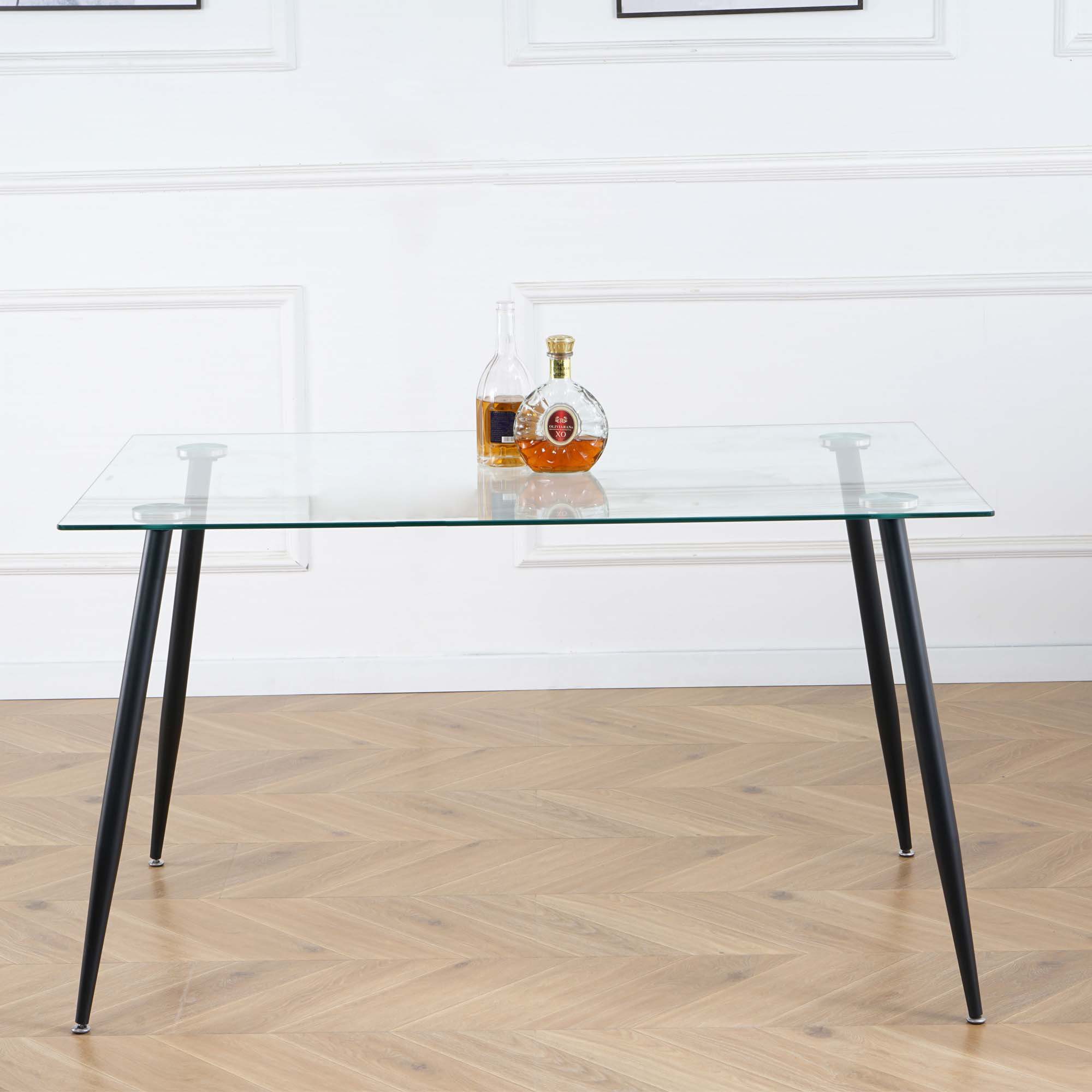 Wrought Studio™ Glass Rectangular Dining Table | Wayfair