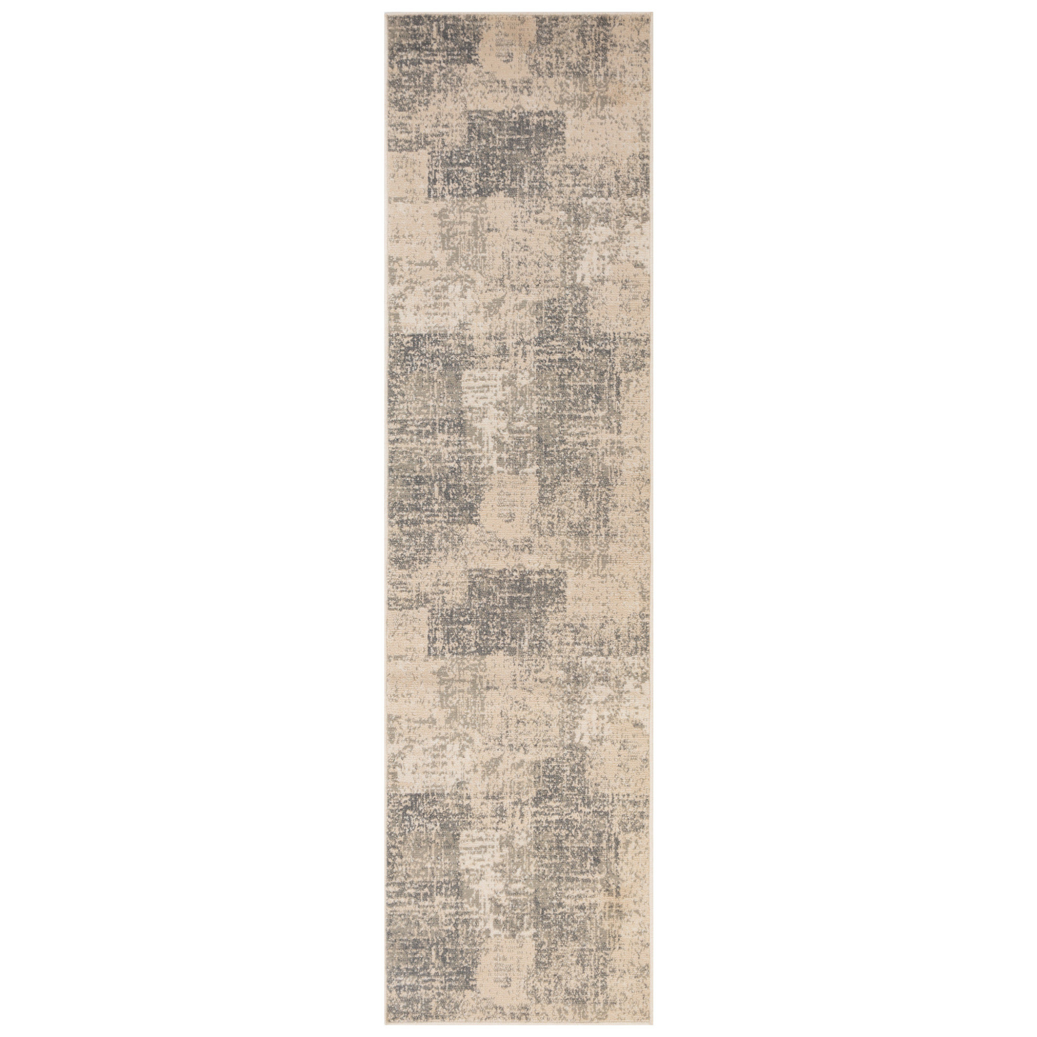 Hokku Designs 10' Light Blue Abstract Power Loom Runner Rug | Wayfair