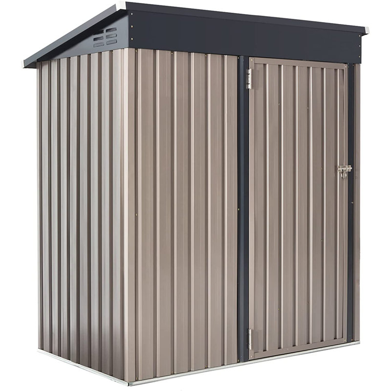 AECOJOY 5 ft. W x 3 ft. D Metal Lean-To Storage Shed & Reviews | Wayfair