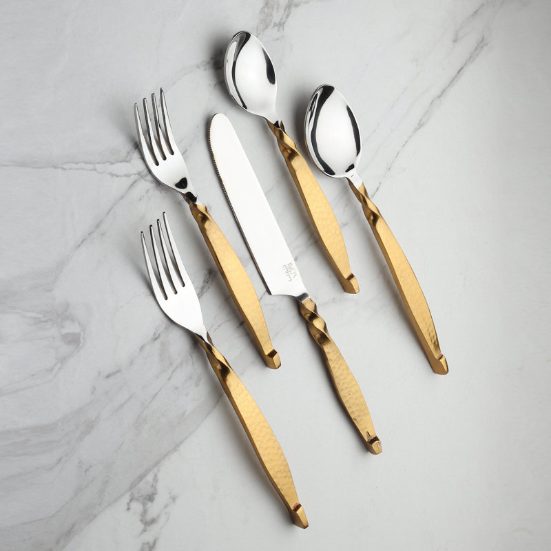 Mercer41 Twisted Urban Flatware, 20 Pc. Place Setting | Wayfair