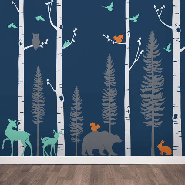 Zoomie Kids Trees & Flowers Wall Decal - Wayfair Canada