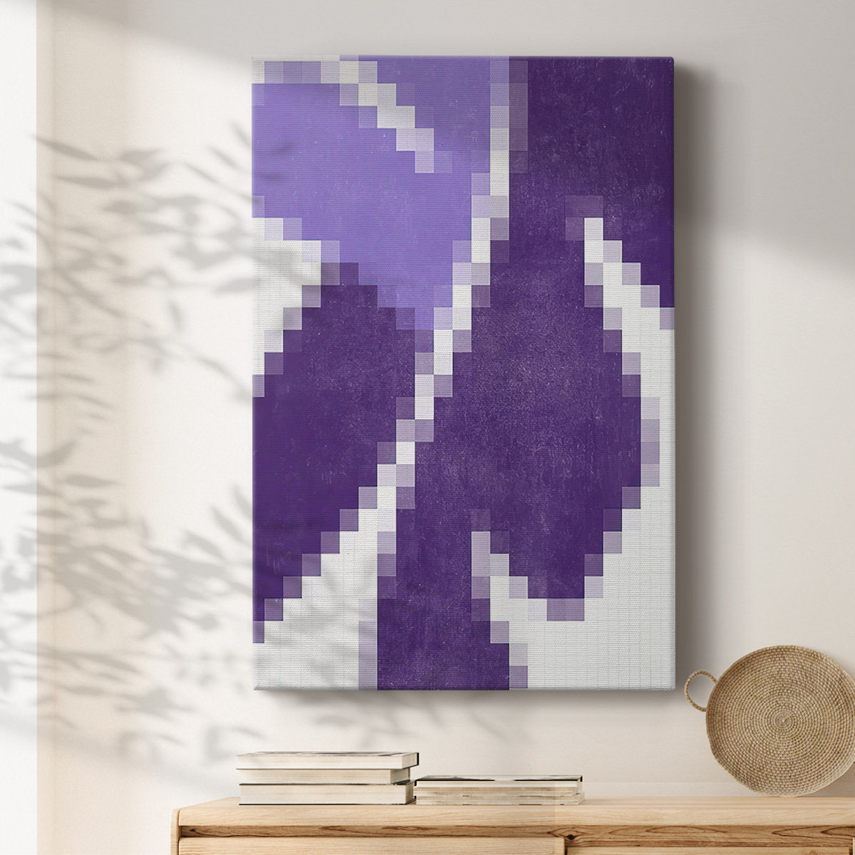 Wrought Studio™ Pixel Leaves IV Framed On Canvas Print - Wayfair Canada