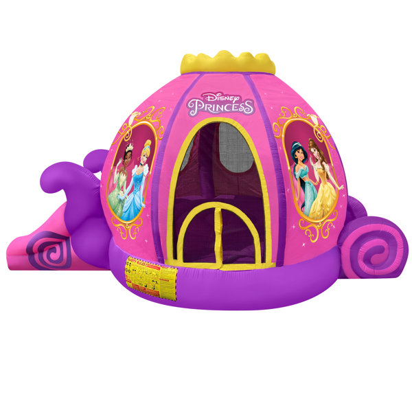 Funormous Disney Princess Carriage Inflatable Outdoor Bounce House with ...