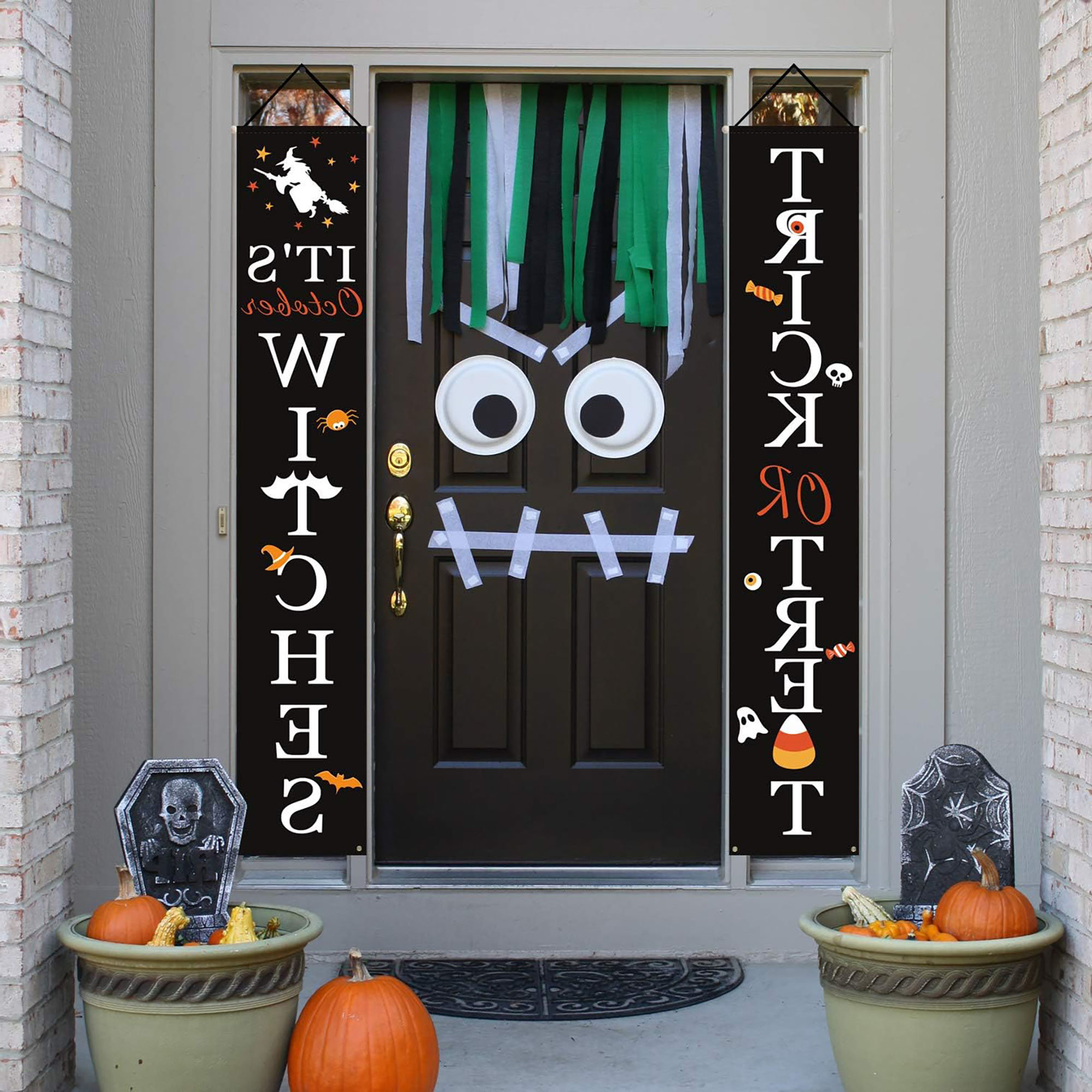 The Holiday Aisle® Trick Or Treat And It's October Witches Front Porch ...