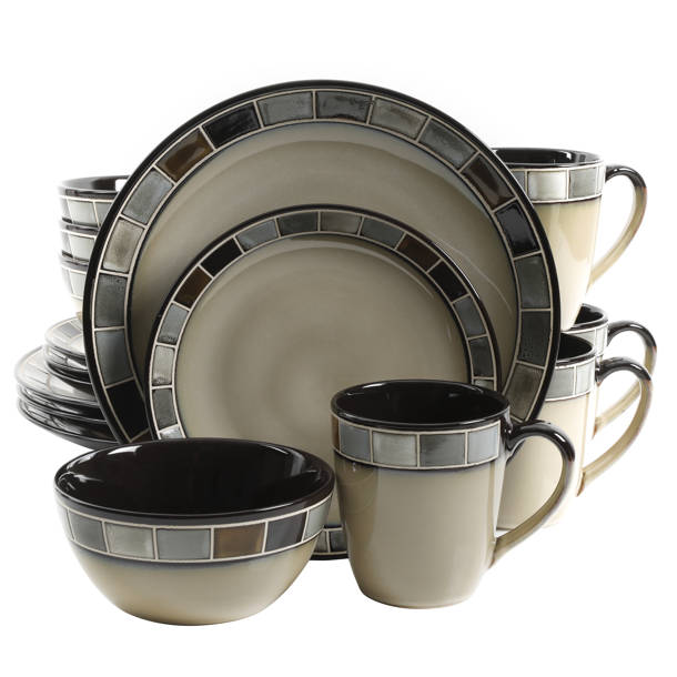 Gibson Casa 16 Piece Dinnerware Set, Service for 4 & Reviews | Wayfair