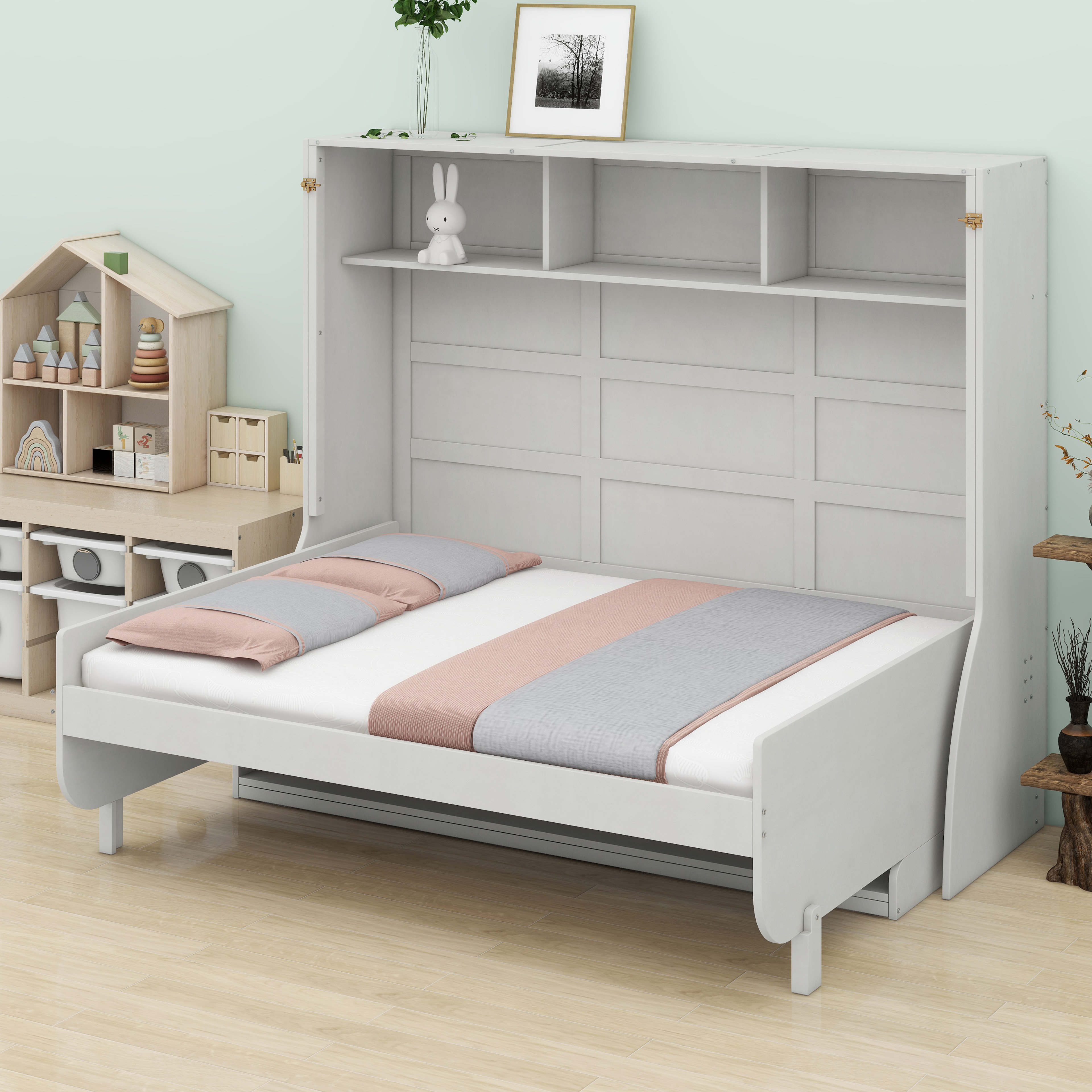 Lucky Furniture Murphy Bed With A Desk | Wayfair
