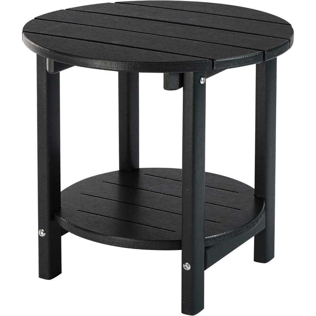Pad Liquidators Round Adirondack Side Table Double End Table, Outdoor ...