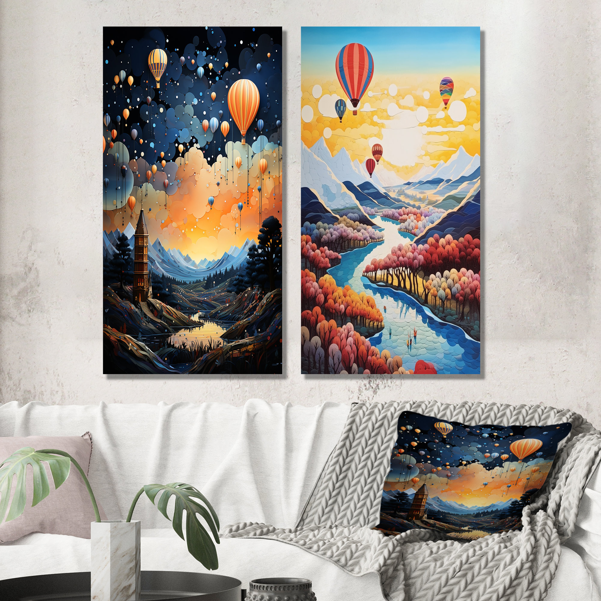Millwood Pines High Flying Fantasy Hot Air Balloon Adventure - Hot Air Balloon Metal Art Print ...