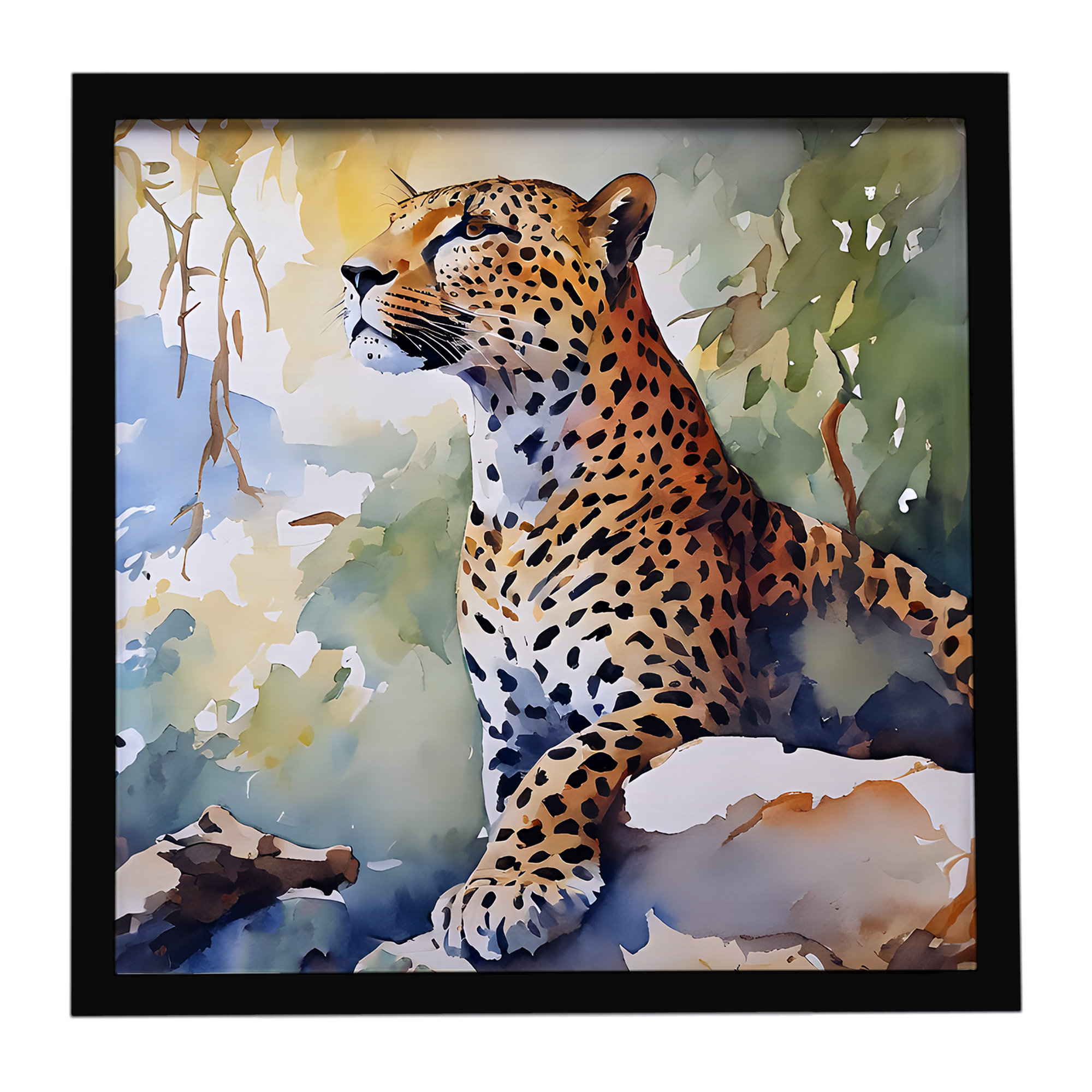 Caroline's Treasures Leopard Framed Metal Print | Wayfair
