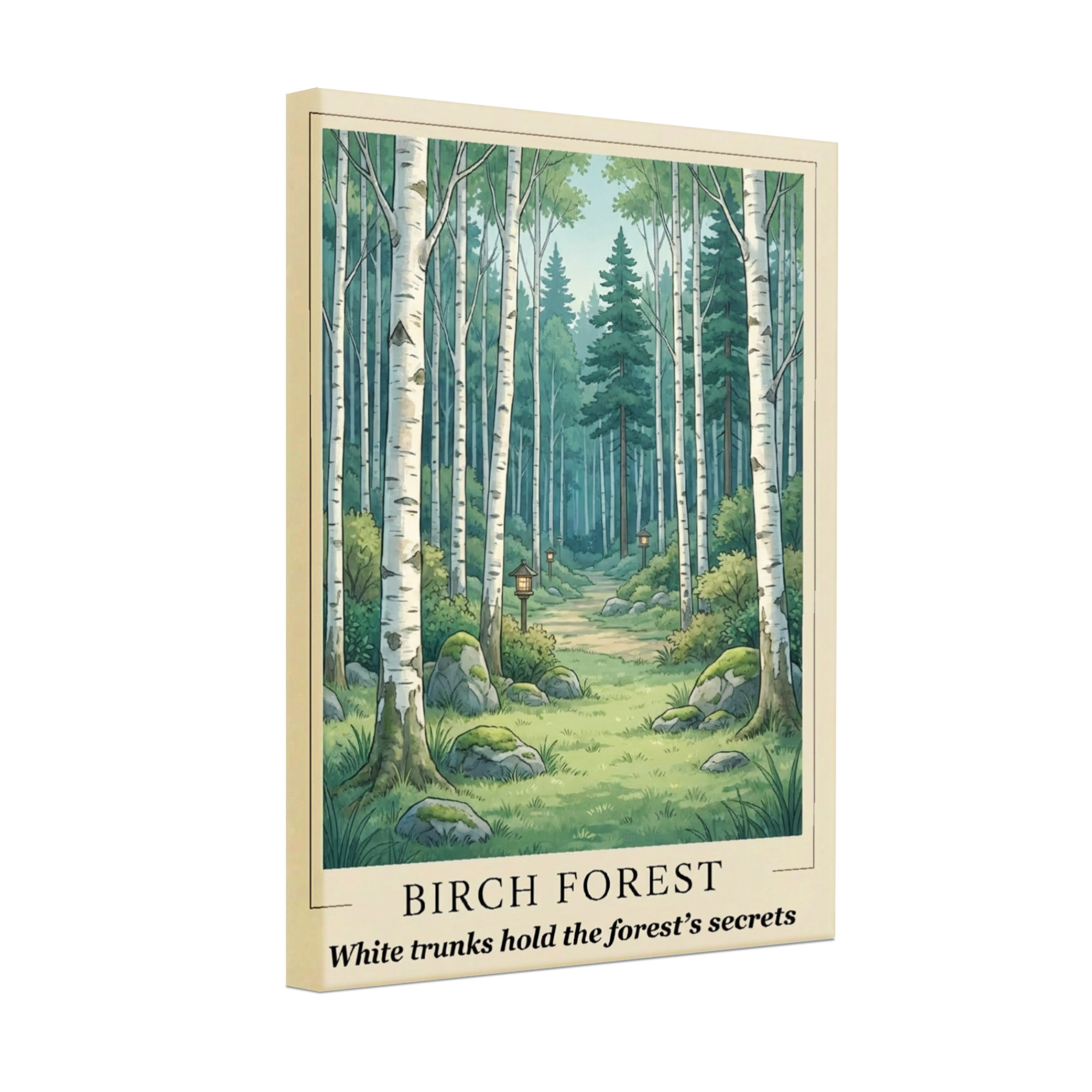 Foundry Select Landscape & Nature Birch Trees Forest Path Rocks ...