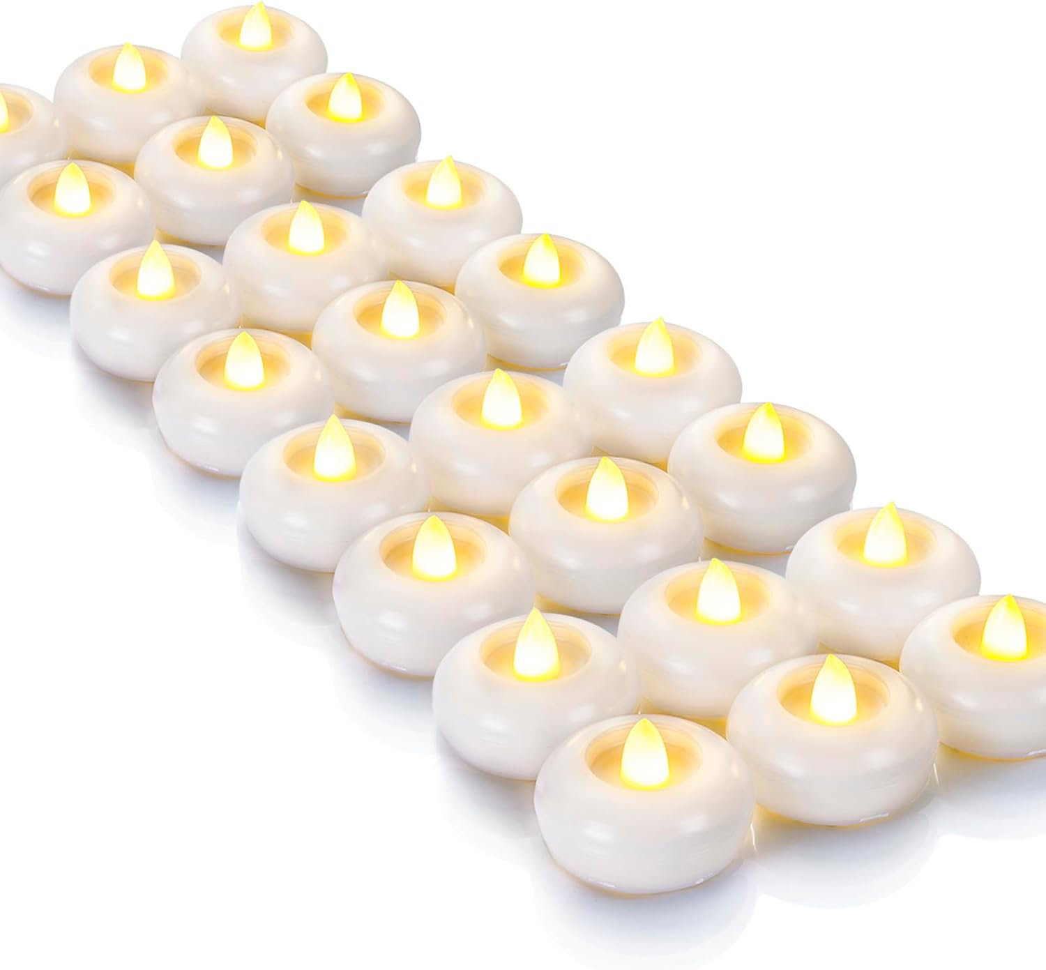 The Holiday Aisle® 24pack 2” Flameless Led Floating Candles, 200 Hour ...