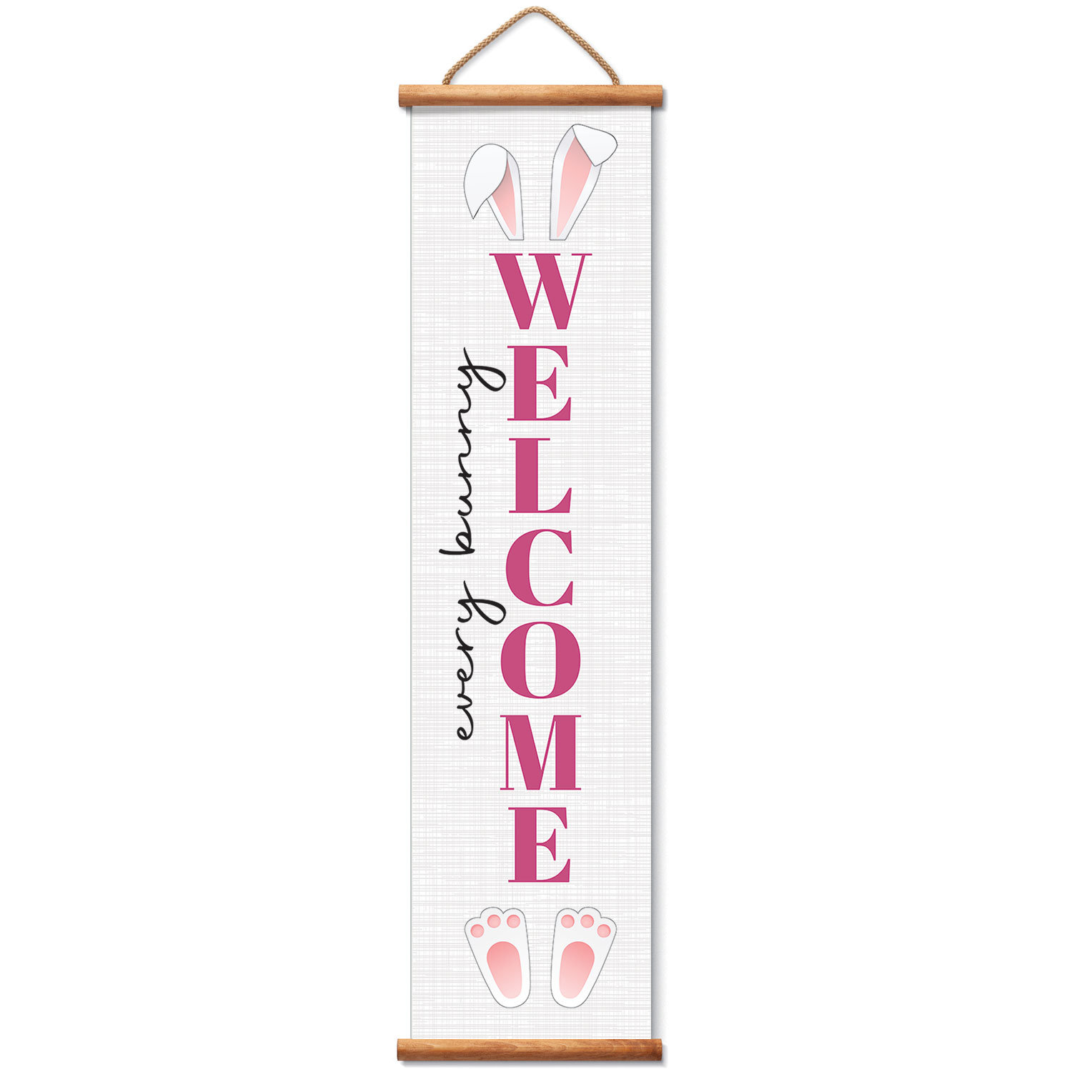Arlmont & Co. Bunny Welcome Decorative Indoor/Outdoor Hanging Welcome ...