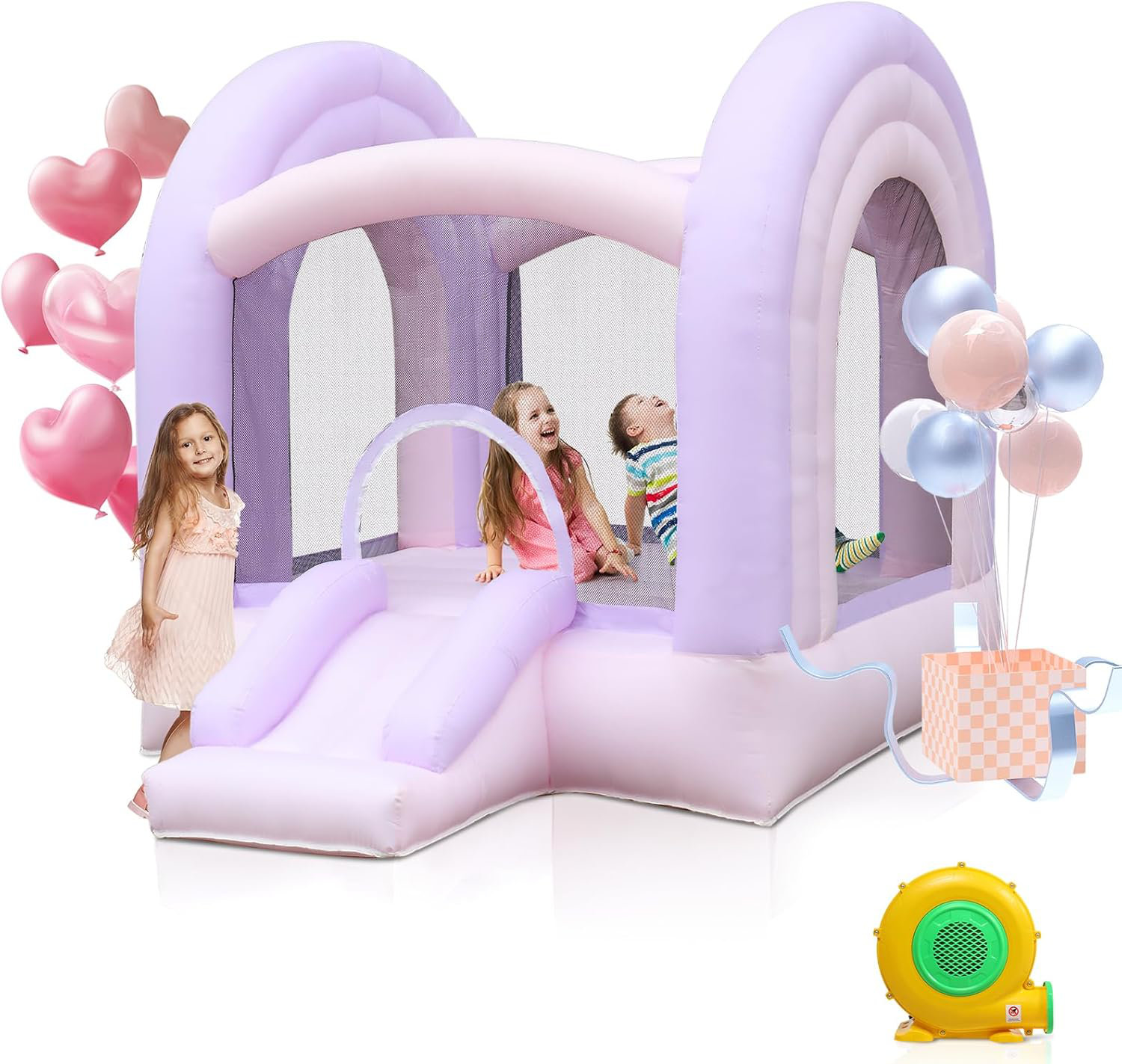 Outopee Inflatable Bounce House Kid Jump Bouncer Castle With Slide ...