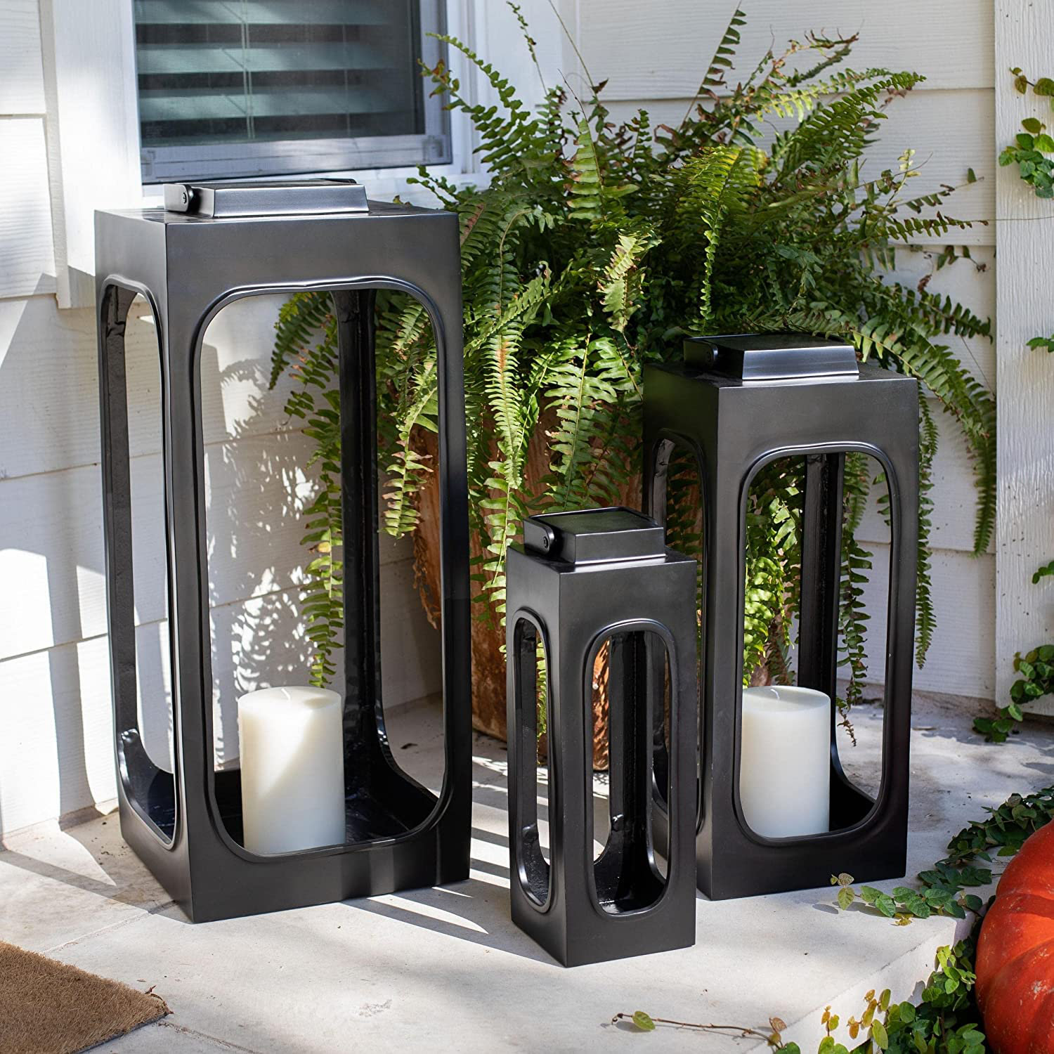 BirdRock Home 3 Piece Metal Lantern Set & Reviews | Wayfair