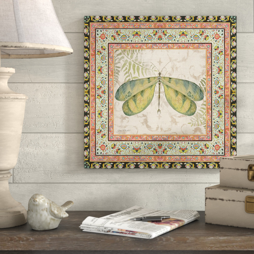 August Grove® 'Bohemian Dragonfly' Graphic Art Print on Wrapped Canvas & Reviews | Wayfair