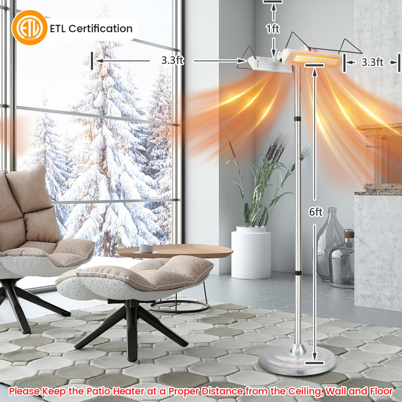 Gymax Electric Standing Patio Heater | Wayfair