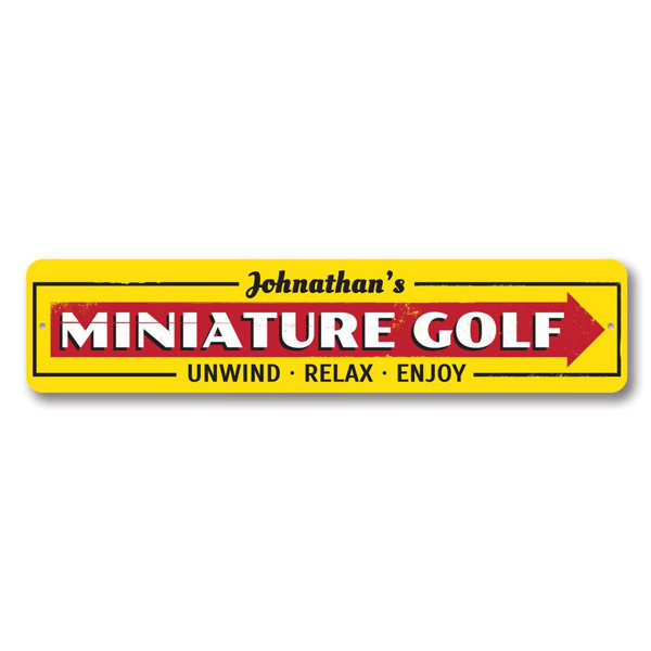 Lizton Sign Shop, Inc Mini Golf Aluminum Sign | Wayfair