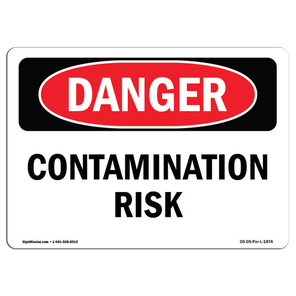 SignMission OSHA Danger Contamination Risk Sign | Wayfair