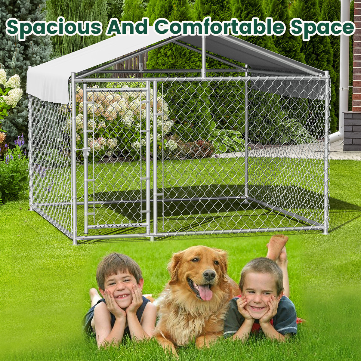 Tucker Murphy Pet™ Fuerte Metal Dog House & Reviews | Wayfair