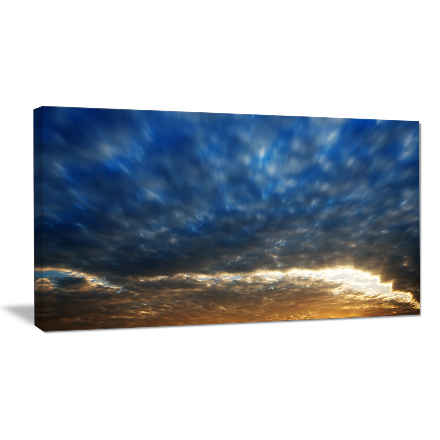 Design Art Dramatic Blue and Brown Skies Photographic Print on Wrapped ...