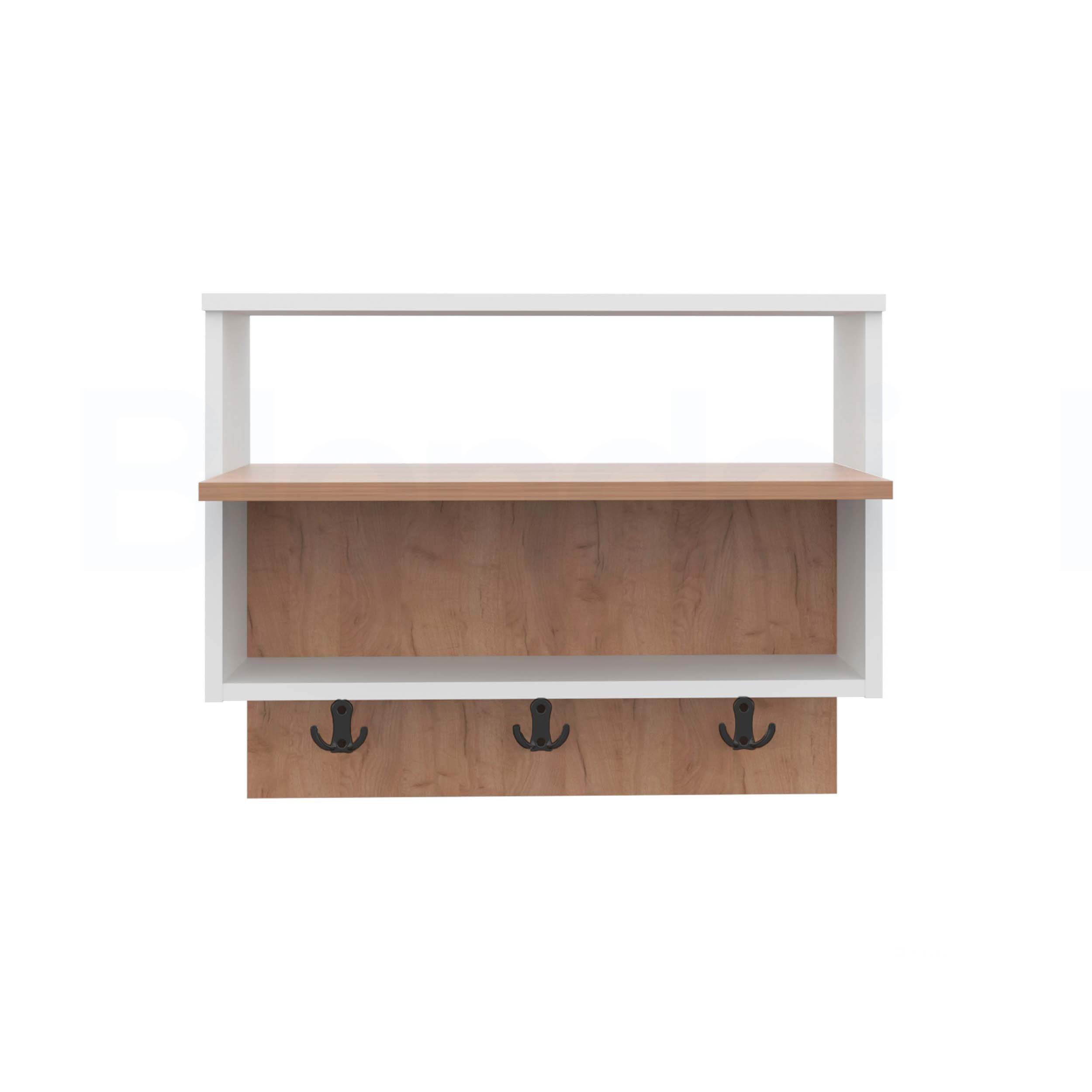 Blendoi Brooke Doki Wall mounted Organizer with Open Storage, White and ...