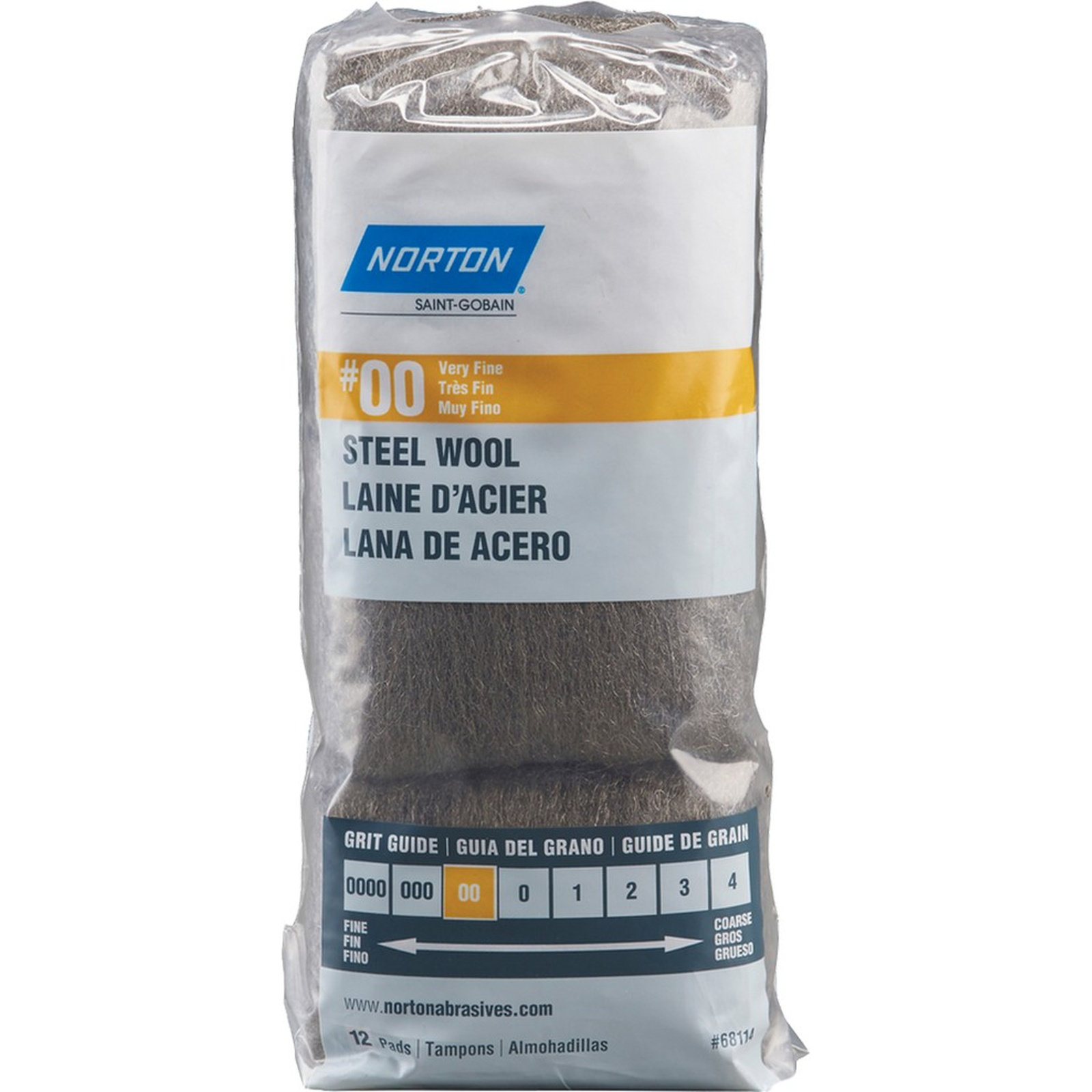 FixtureDisplays Norton 68114 Steel Wool 00 Very Fine (12Pk) | Wayfair