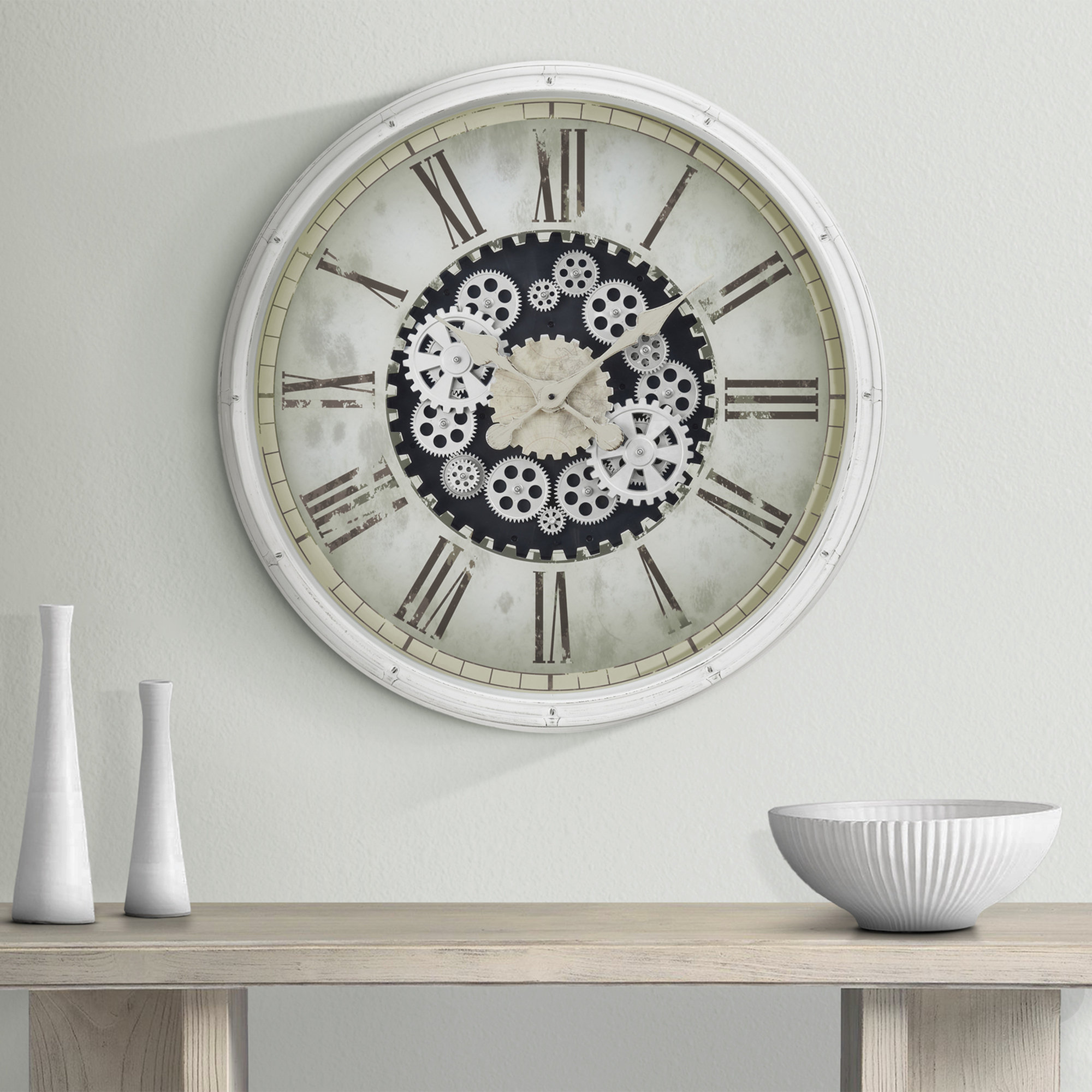 Trent Austin Design® Clocks, 30" Round, Gear Mechanism, Large Oversized ...
