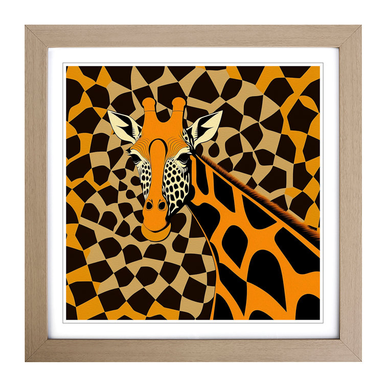 Latitude Vive Giraffe Op - Single Picture Frame Print on Wood | Wayfair ...