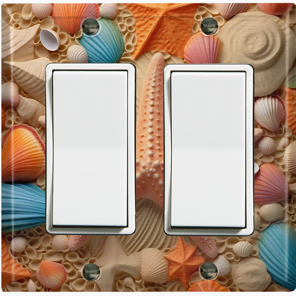WorldAcc Ocean Orange Sea Shell Star Fish Nature Themed 2 - Gang Rocker ...