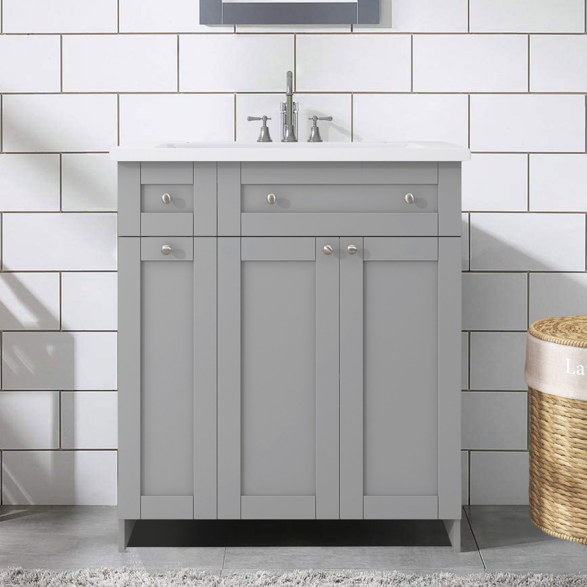 Winston Porter Keagle 30 Free Standing Single Bathroom Vanity With