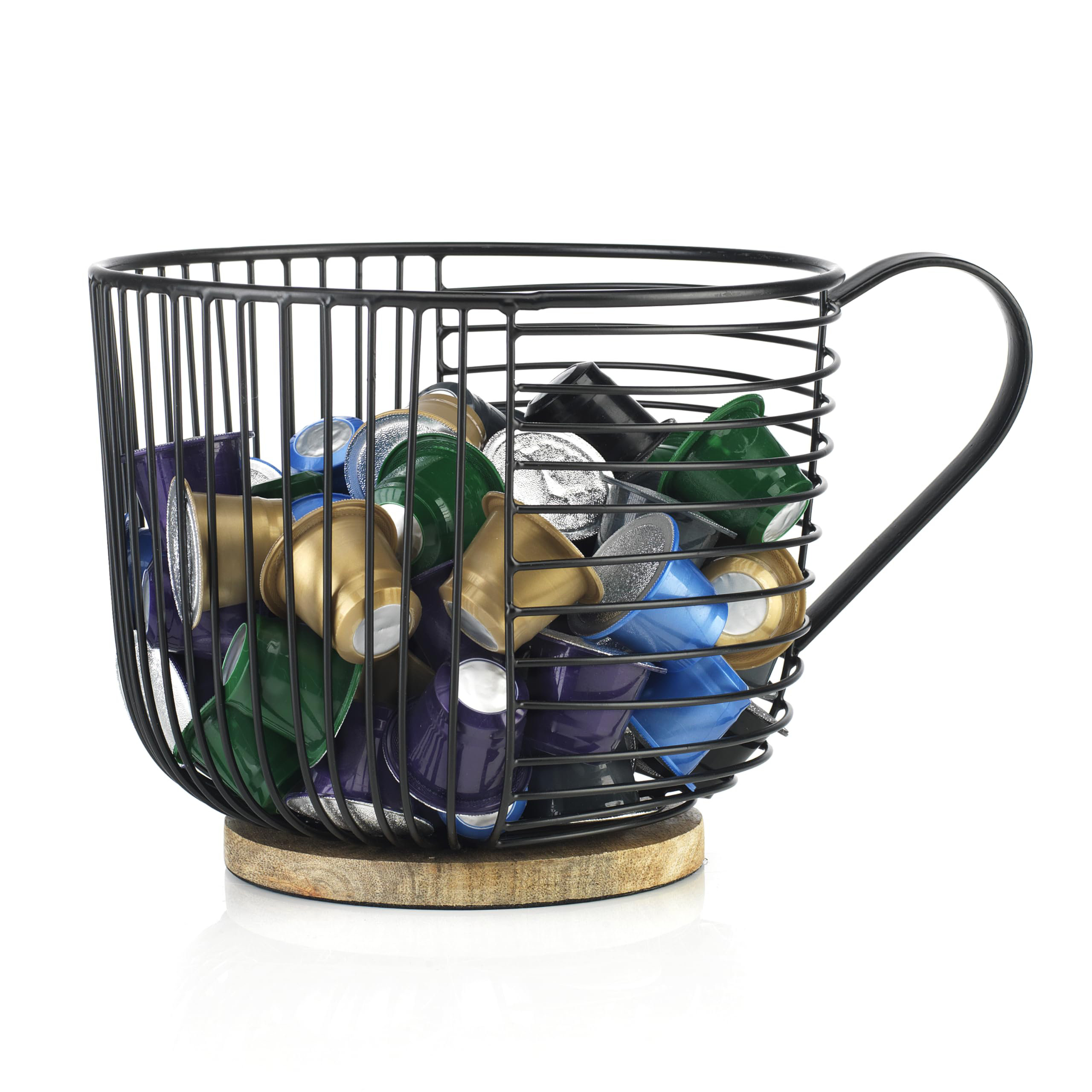 KAISHENGDAA Coffee Pod Holder - Large Capacity Black Wire K Cup Storage ...