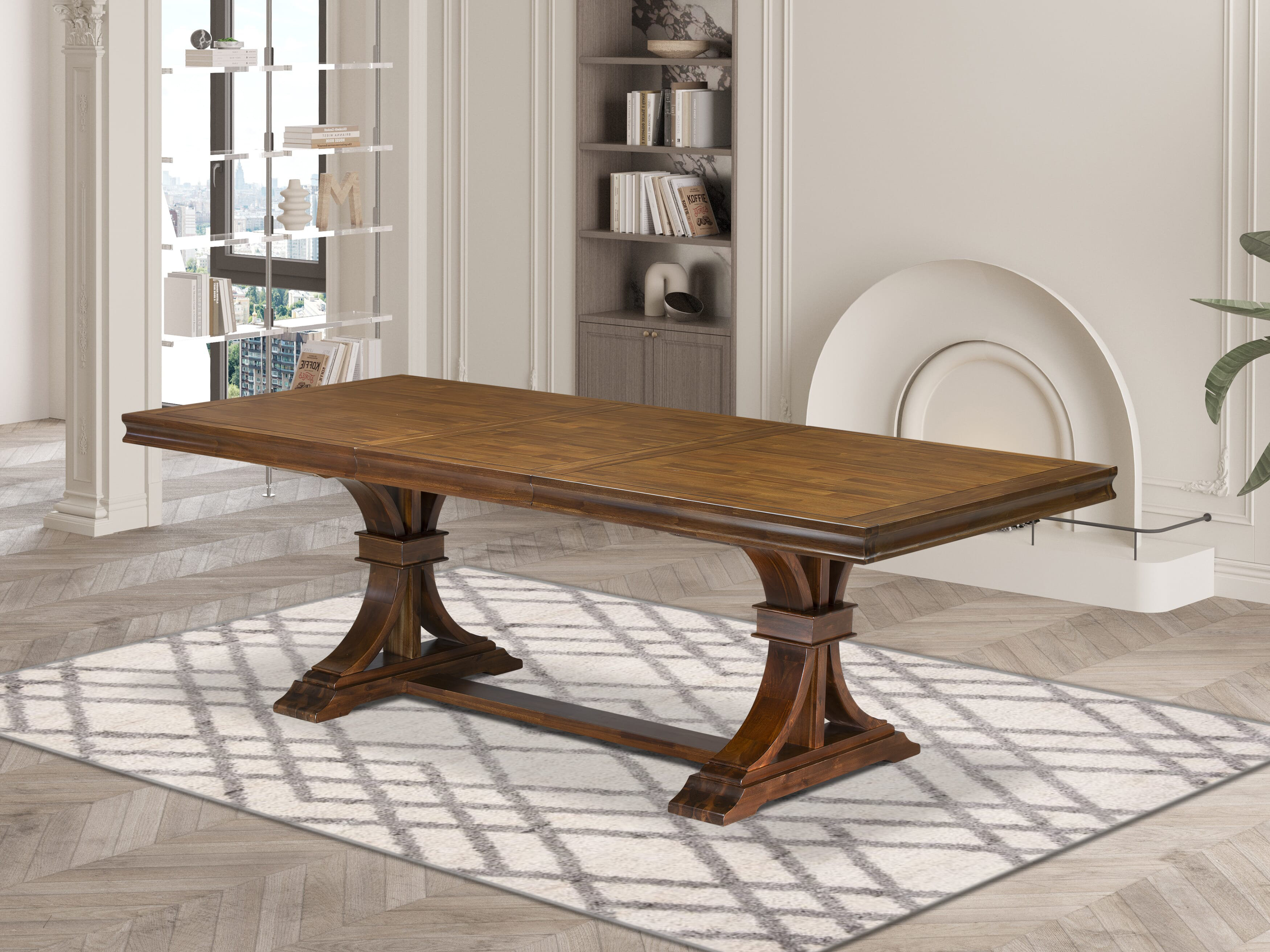 Red Barrel Studio A wooden dining table with removable rectangular ...