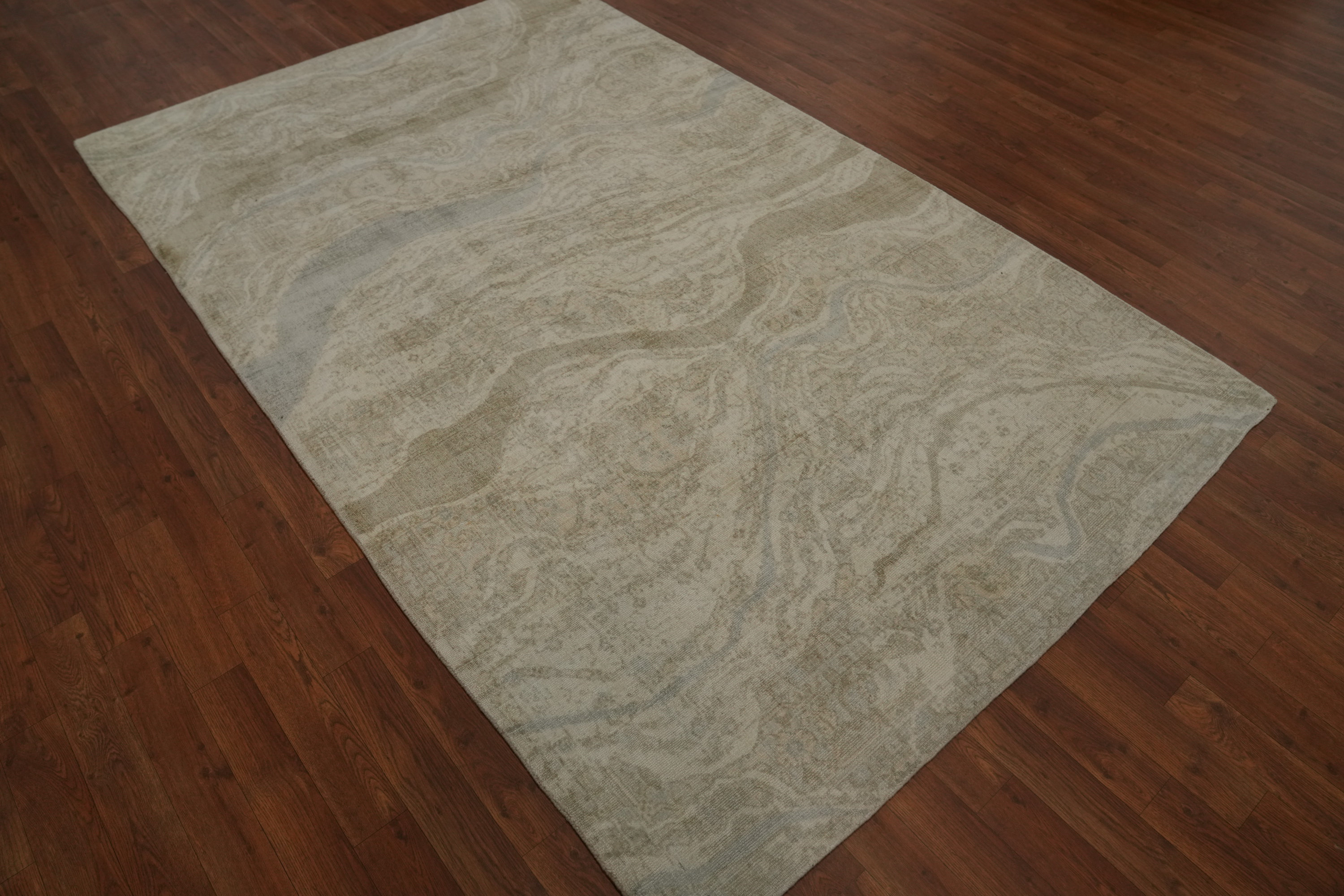Orren Ellis Earth Tone Abstract Modern Area Rug 5x8 | Wayfair