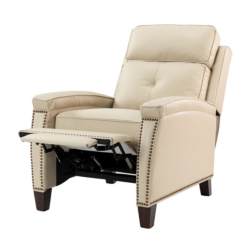 Three Posts™ Glendale Heights 31" Wide Genuine Leather Manual Club ...