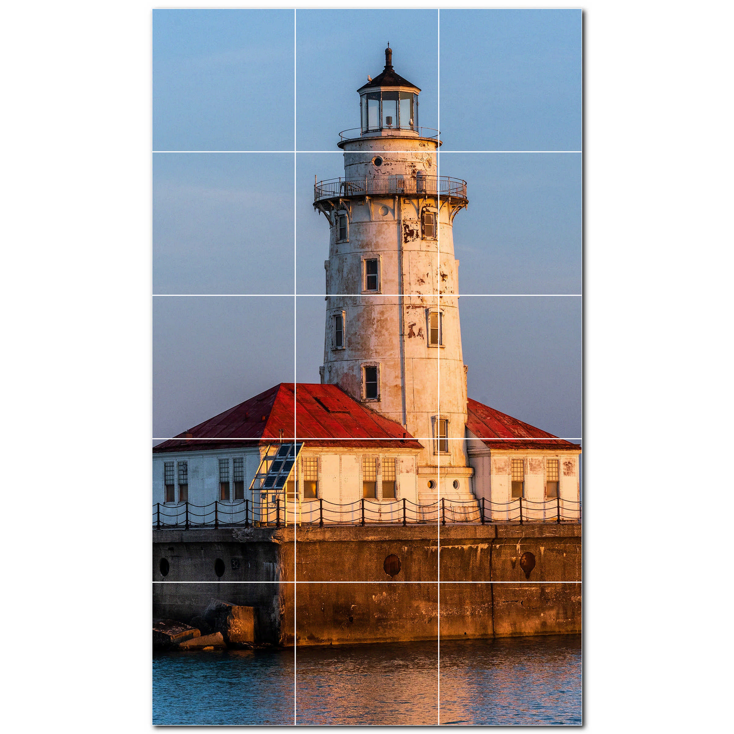 Picture-Tiles.com 18" x 30" Ceramic Lighthouse Photo Decorative Mural ...